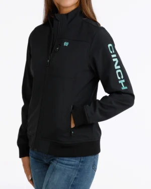 Cinch Womens Bonded Jacket – Black with Turq MAJ9902002 – Yoder's Ranch ...